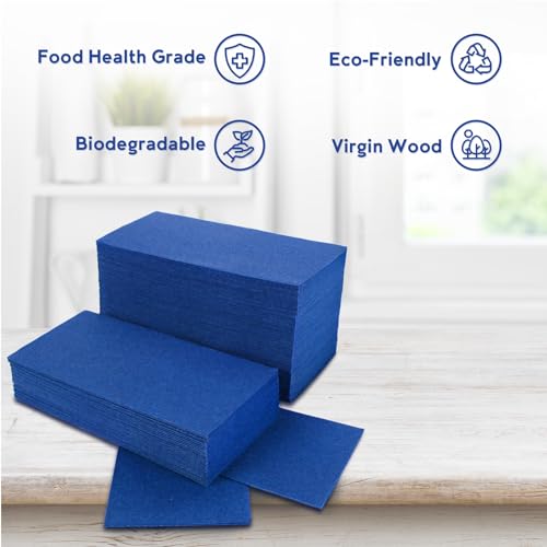 100 Pack Navy Blue Napkins Disposable Linen Feel Guest Towels, Cloth Like Dinner Napkins Absorbent Paper Napkins Disposable Hand Towels for Bathroom, Dinner, Wedding, Party, Events