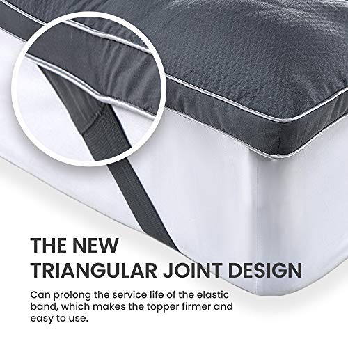 SLEEP ZONE Full Size Mattress Topper Cooling Mattress Pad Cover Fluffy Down Alternative Bed Topper 8-21 Inch Deep Pocket, Full