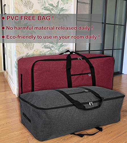 ITAVL 70L Large capacity Storage Bag ,Sturdy 500D heather material super strong ,Ideal for bedding ,Pillows,Duvets,Clothes or moving home use . (Dark Grey-24")
