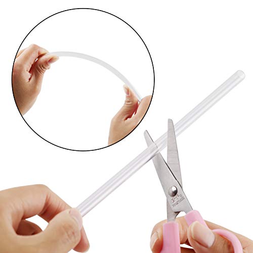12 Pieces 11 Inches Clear Reusable Plastic Straws for Tall Cups, Tumblers and Mason Jars, BPA-Free Drinking Straw with 1 Cleaning Brush, NOT DISHWASHER SAFE