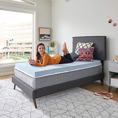 Sealy TrueForm 3" Memory Foam Mattress Topper, Twin Blue