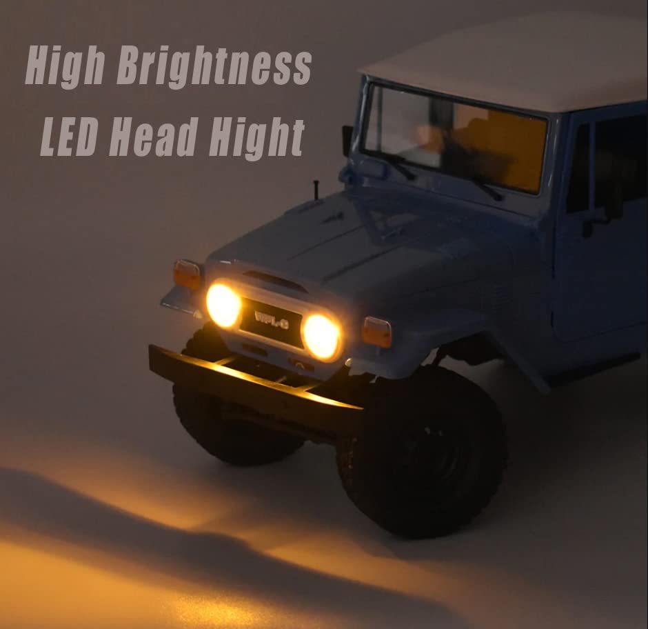 Perseids RC Rock Crawler WPL C34 RTR RC Truck, 1/16 Scale 2.4Ghz 4WD Offroad Vehicle with Trailer, Adults
