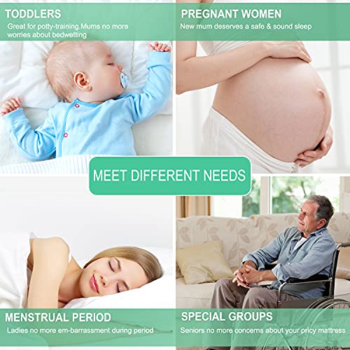 Extra Thick Waterproof Mattress Pad Queen Size Mattress Protector Bed Cover 8-21" Deep Pocket Cooling Quilted Fitted Pillow Top Mattress Topper