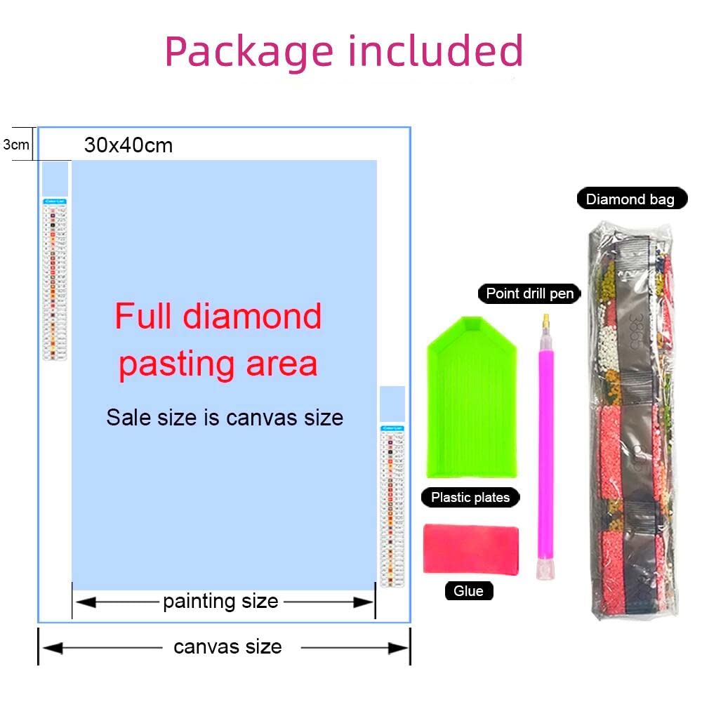 DIY 5D Diamond Art Painting Kits White Angel Wing Full Drill Round Diamond Art Paint by Number Kits for Beginner Crystal Cross Stitch for Wall Decoration(40x50cm)