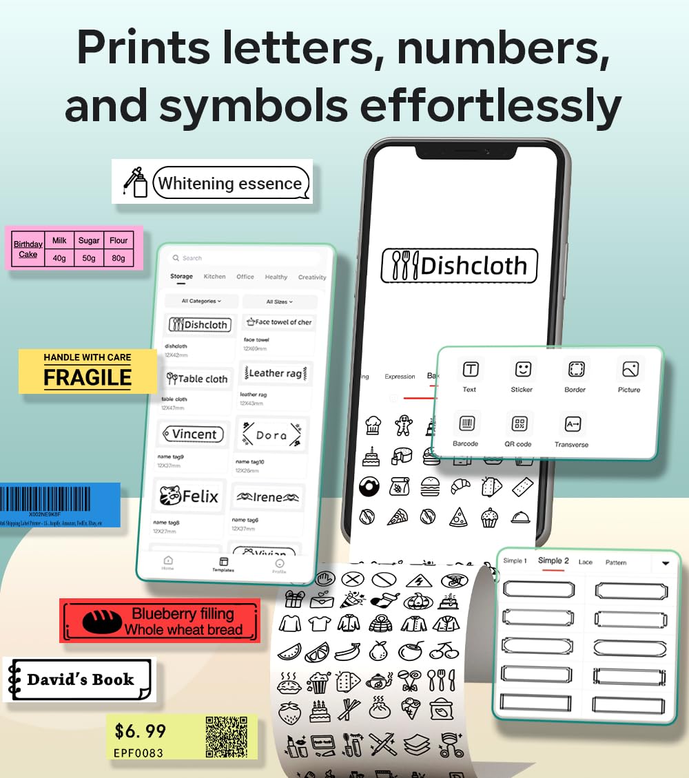 Phomemo P12 PRO Label Maker, Label Maker Machine with Tape, Mini Thermal Label Printer for Labeling Home Office, Bluetooth Label Maker Handheld Labeler Rechargeable for Organization, for Phone & Pad