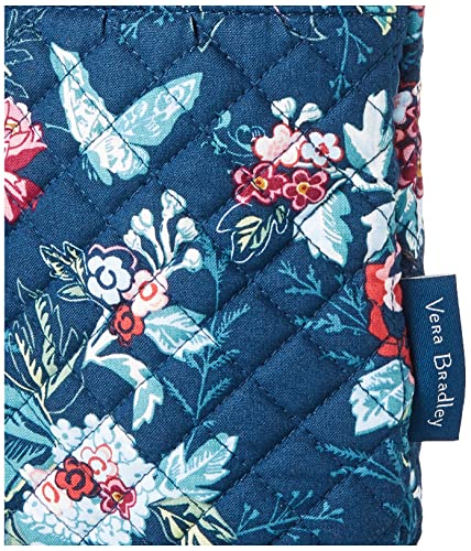 Vera Bradley Women's Cotton Triple Zip Hipster Crossbody Purse, Rose Toile - Recycled Cotton, One Size