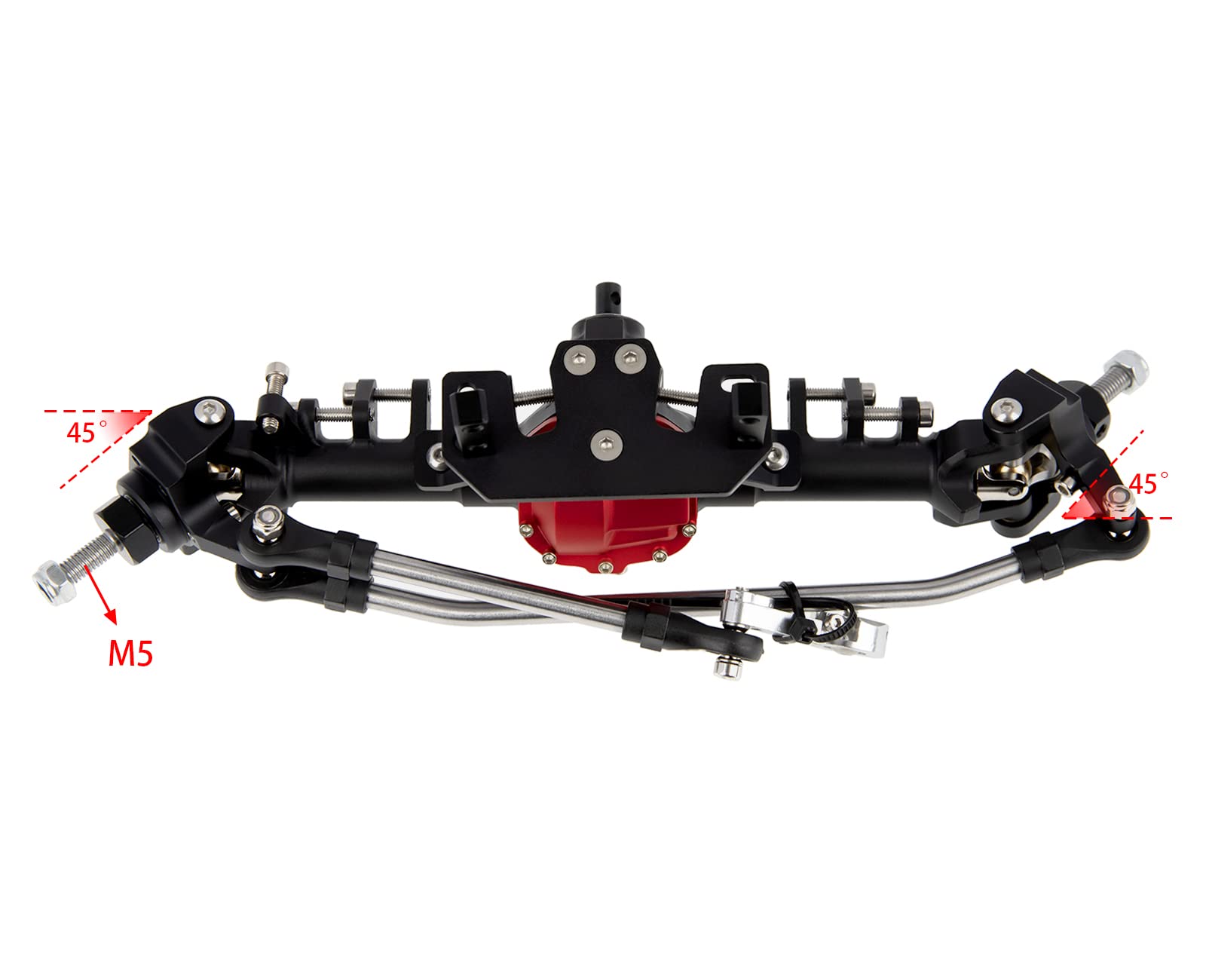 DKKY SCX10 Axles Front and Rear Axle Set, RC Crawler Axles for 1/10 RC Crawler Axial SCX10 & SCX10 II 90046 90047 D90 D110 RC Upgrades Accessories Part