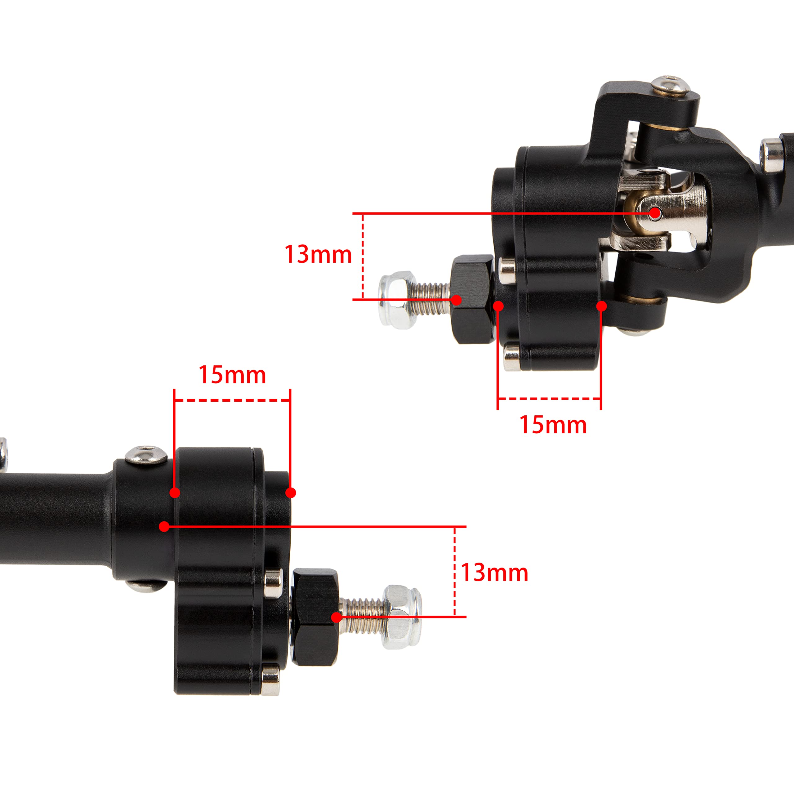DKKY SCX10 Axles Front and Rear Axle Set, RC Crawler Axles for 1/10 RC Crawler Axial SCX10 & SCX10 II 90046 90047 D90 D110 RC Upgrades Accessories Part