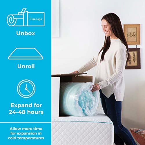 Linenspa 3 Inch Mattress Topper Queen - Gel Swirl Memory Foam Queen Mattress Topper – CertiPUR-US Certified - Queen Foam Pad
