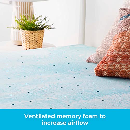 Linenspa 3 Inch Mattress Topper Queen - Gel Swirl Memory Foam Queen Mattress Topper – CertiPUR-US Certified - Queen Foam Pad