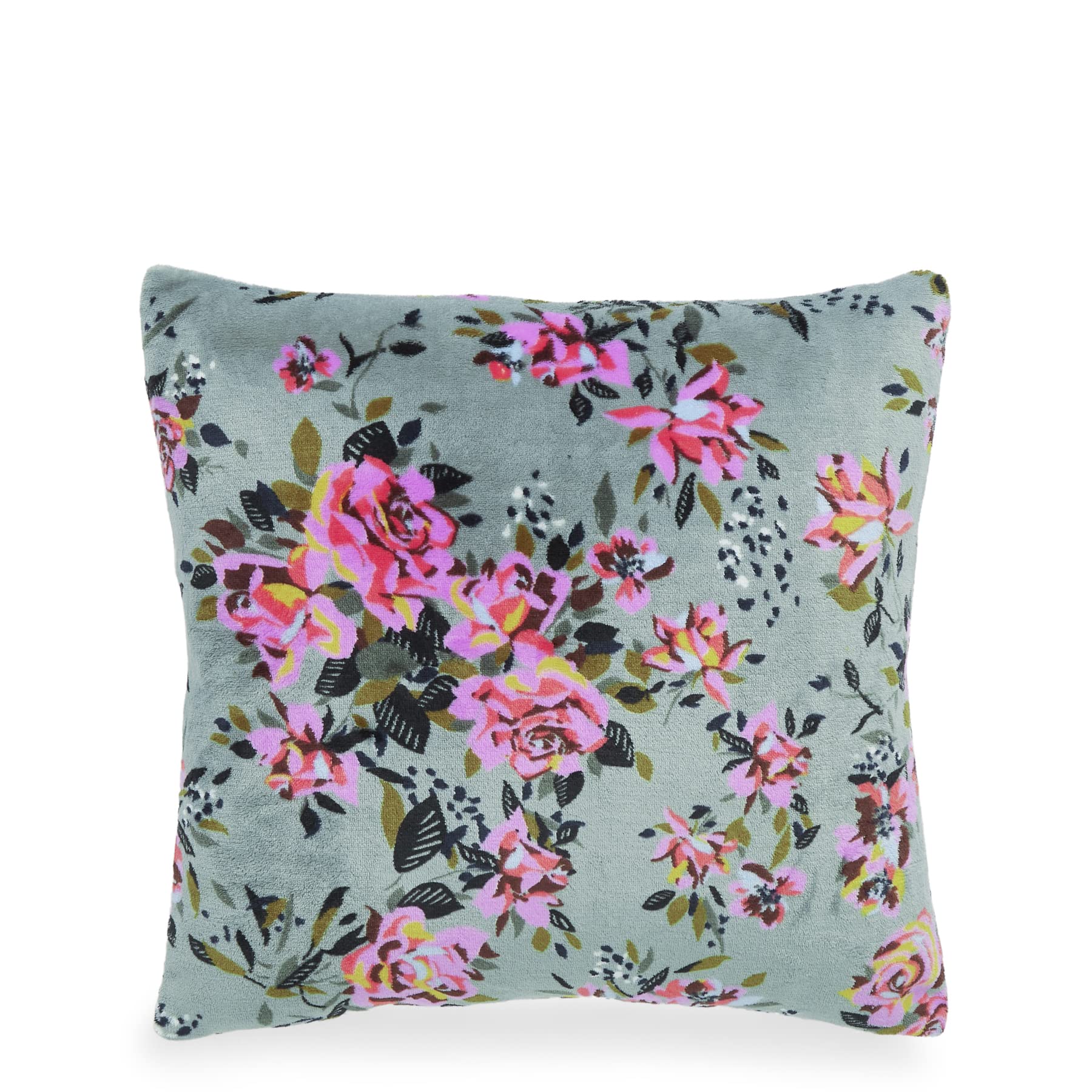Vera Bradley Women's Decorative Throw Pillow With Removeable Hypoallergenic Insert, Rosy Outlook, One Size