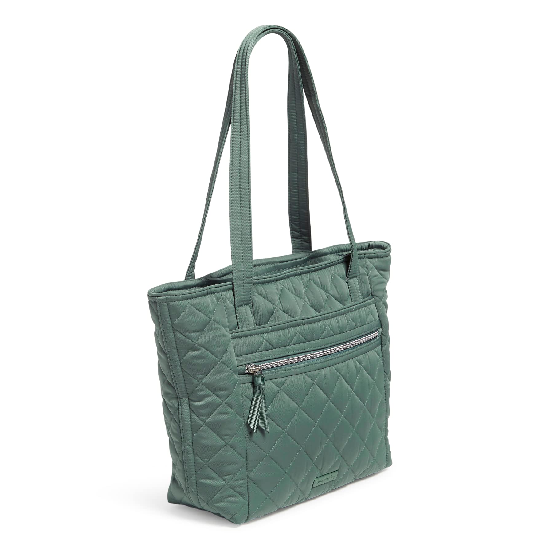 Vera Bradley Women's Performance Twill Small Vera Tote Bag, Olive Leaf, One Size