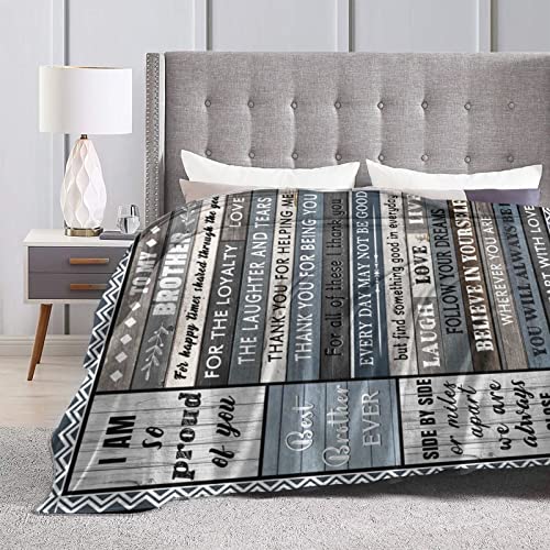 to My Brother Blanket Throw Blankets Throws for Birthday Gifts 50X60 Inches