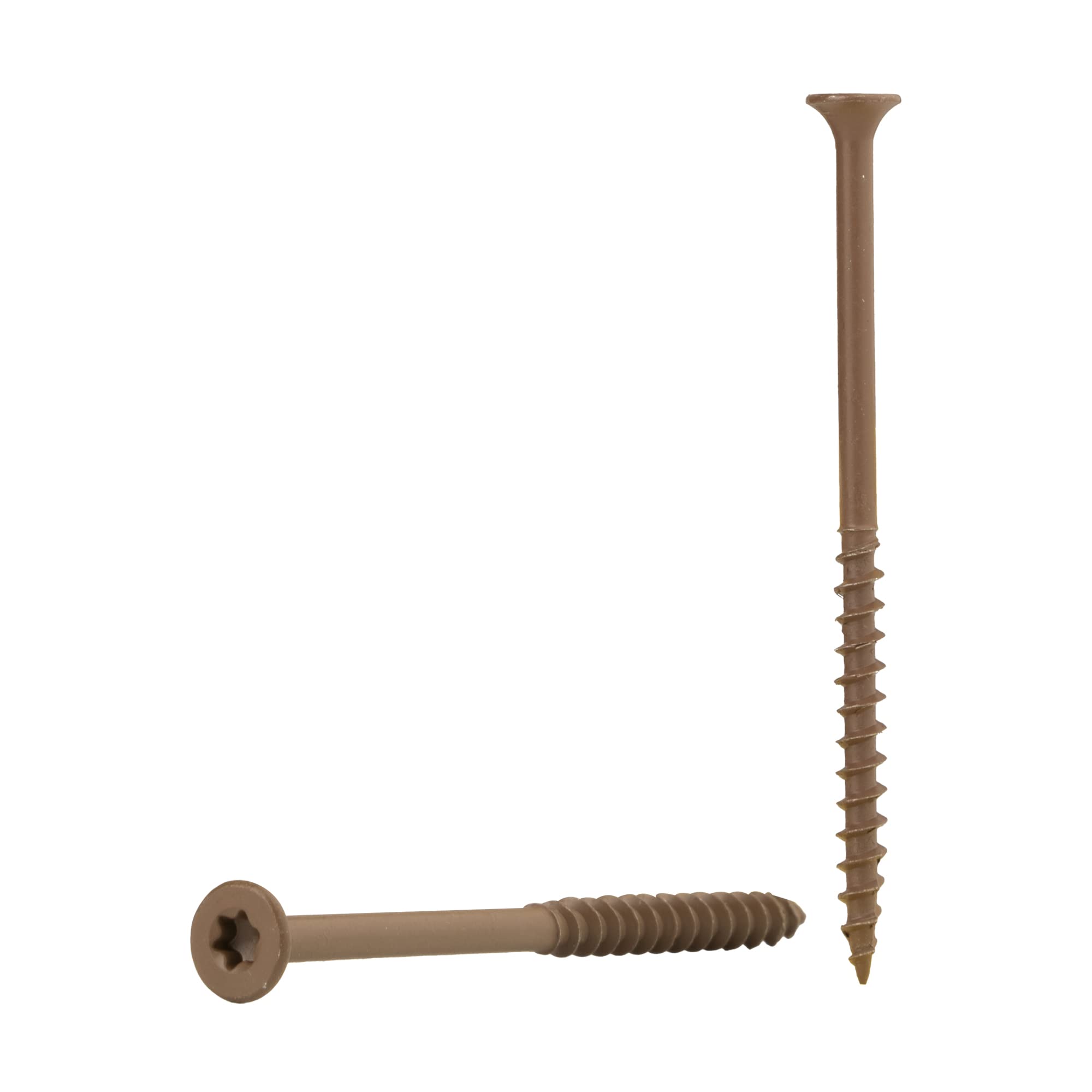 Nuvo Iron Deck Screws Box #8 x 3-250 Count, Brown