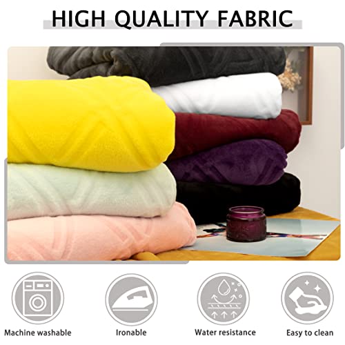 HT&PJ Throw Blanket Super Soft Cozy Lightweight Flannel Fleece Blankets for Bed, Sofa, Couch, Living Room All Seasons - Teal, 50x60in