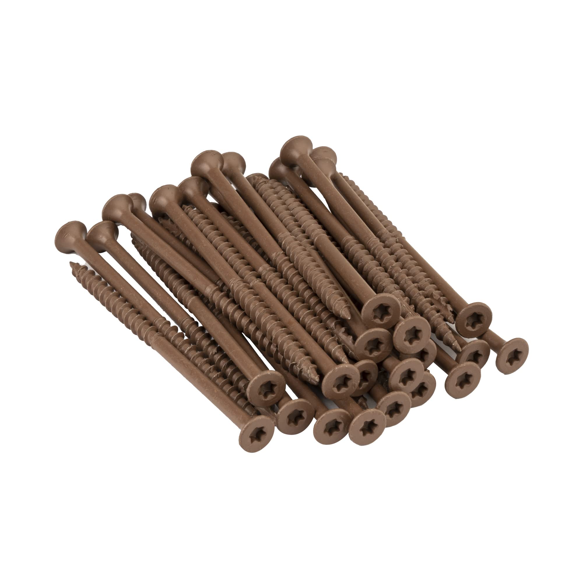 Nuvo Iron Deck Screws Box #8 x 3-250 Count, Brown