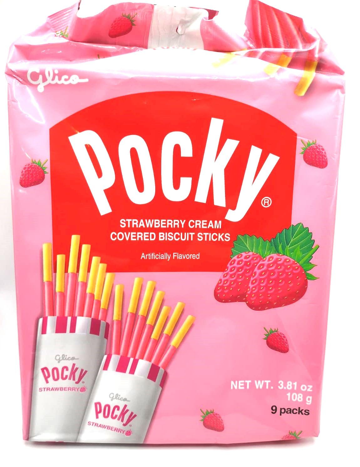 Pocky Sticks Japanese Snacks Variety Pack of 3 - Poky Stix Strawberry, Chocolate, Cookies, and Cream Asian Candy by Grateful Grocer