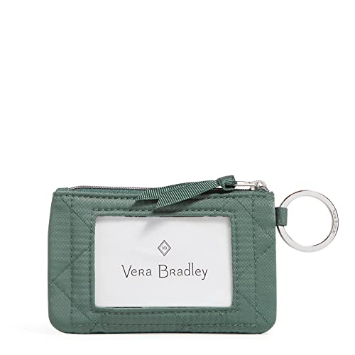 Vera Bradley Women's Performance Twill Zip ID Case Wallet, Olive Leaf, One Size