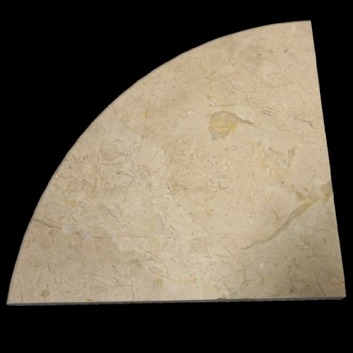 Crema Marfil Marble Both Side Polished Bathroom Corner Shelf 9''x9'' by Tile Spot