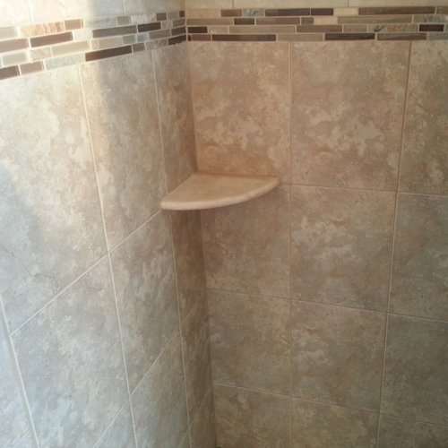 Crema Marfil Marble Both Side Polished Bathroom Corner Shelf 9''x9'' by Tile Spot