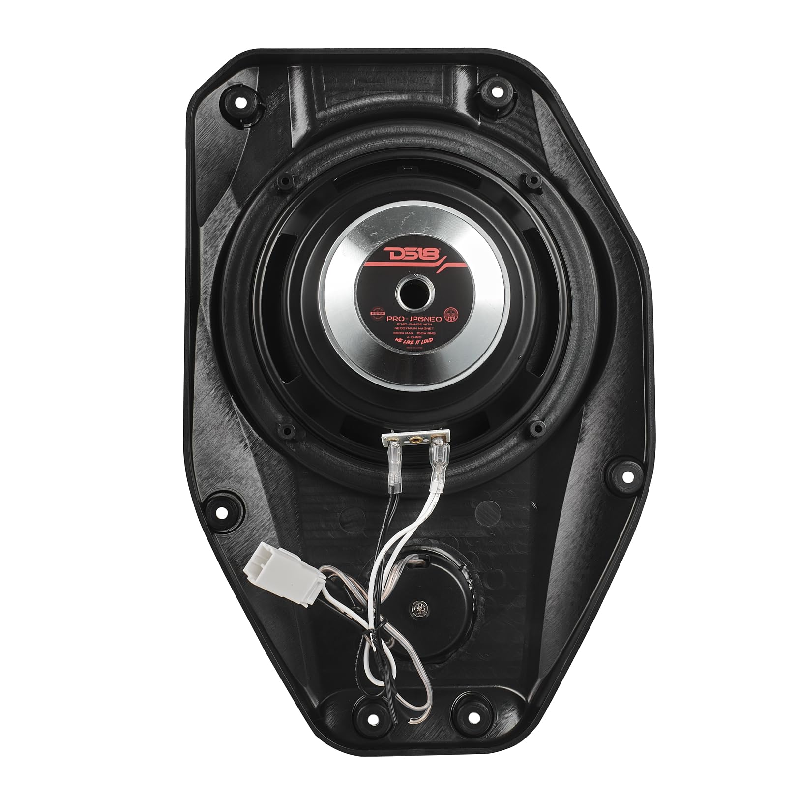 DS18 JL-SB6 Sound Bar Enclosure Upgrade with 6.5" Neodymium Mid-Range and Tweeter Compatible with Jeep Wrangler JL/JLU | Gladiator JT Models 2018-2023 Left and Right Speakers (Pair)
