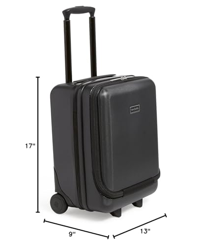 Vera Bradley Women's Hardside Underseat Rolling Suitcase Luggage, Black, One Size