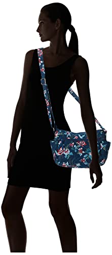 Vera Bradley Women's Cotton on the Go Crossbody Purse, Rose Toile - Recycled Cotton, One Size