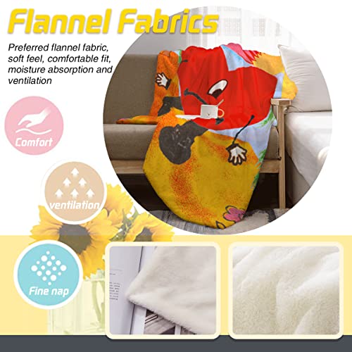 Haidguiin Throw Blankets Cute Blanket Bedding Blankets Sofa Blankets Flannel Blankets Air Conditioning Blanket Fans Gifts