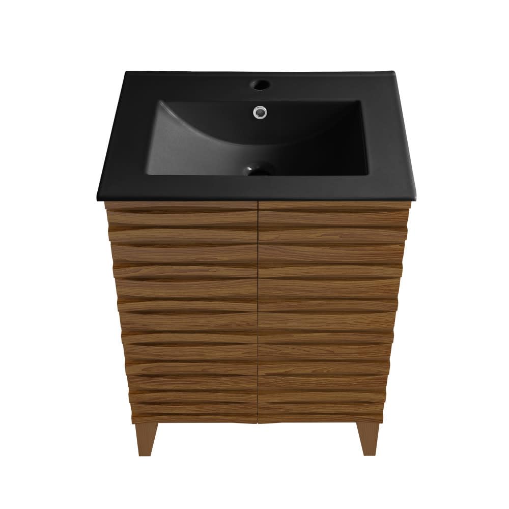 Swiss Madison Cascade 24" Bathroom Black Bath Vanity