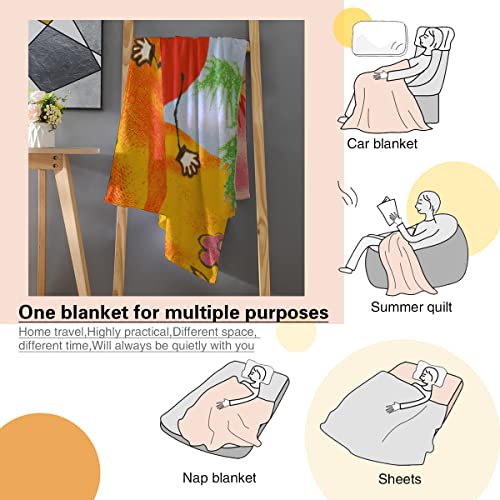 Haidguiin Throw Blankets Cute Blanket Bedding Blankets Sofa Blankets Flannel Blankets Air Conditioning Blanket Fans Gifts