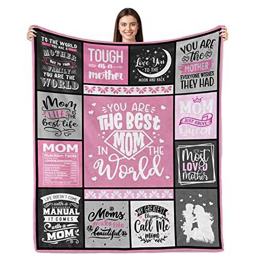 Sulpoie Gifts for Mom Blankets, Birthday Gifts for Mom, Mom Gifts, Gifts for Mom from Daughter, Valentine's Day Gifts for Mom,Gifts for Mom Mothers Day Throw Blanket 60"x50"
