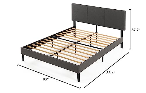 ZINUS Cambril Upholstered Platform Bed Frame with Sustainable Bamboo Slats, No Box Spring Needed, Mattress Foundation, Easy Assembly, Queen