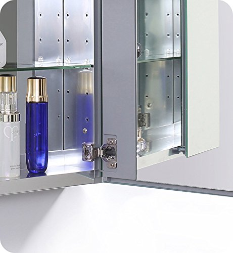 Fresca 50" Wide x 36" Tall Bathroom Medicine Cabinet w/Mirrors