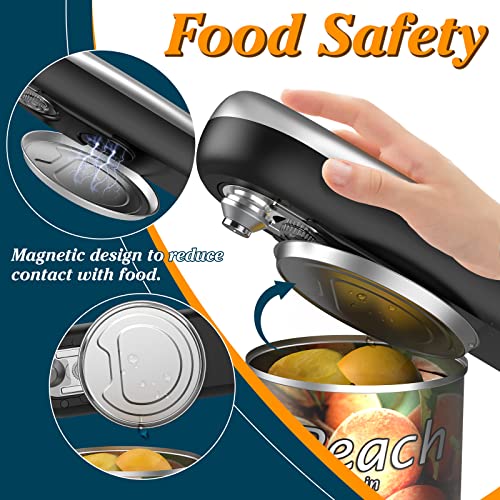 Morole Electric Can Opener with Replaceable Blade and Rechargeable 1000mAh Battery, Auto Electric Can Opener of One Button - Smooth Edge, Food Safe