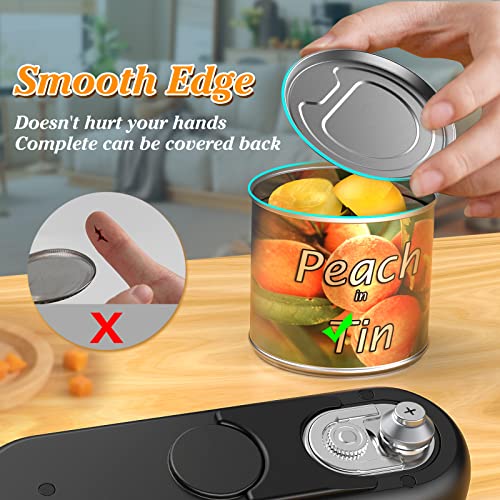Morole Electric Can Opener with Replaceable Blade and Rechargeable 1000mAh Battery, Auto Electric Can Opener of One Button - Smooth Edge, Food Safe