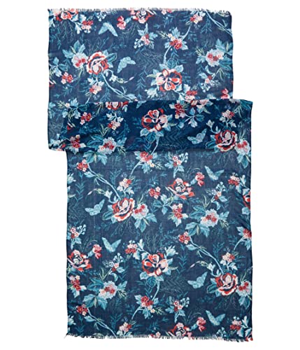 Vera Bradley Women's Lightweight Soft Fringe Scarf, Rose Toile, One Size