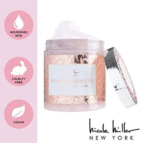 Nicole Miller Body Scrub โ Smoothing Skin Care for Soft and Nourished Skin, Honey Caramel