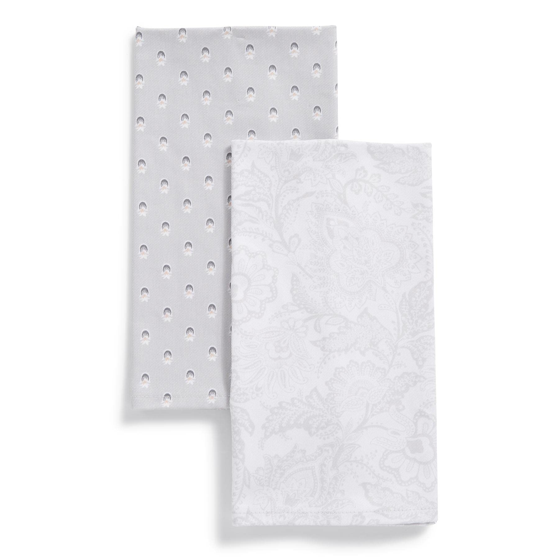 Vera Bradley Women's Cotton Decorative Dish Towel Set of 2, Java Lace, One Size