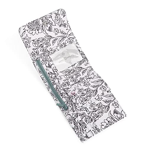 Vera Bradley Women's Performance Twill Riley Compact Wallet With RFID Protection, Tiger Lily Blue Oar, One Size
