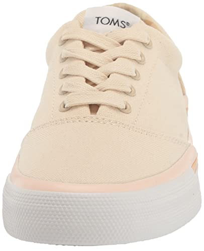 TOMS Women's Fenix Lace-Up Sneaker, Beige, 11