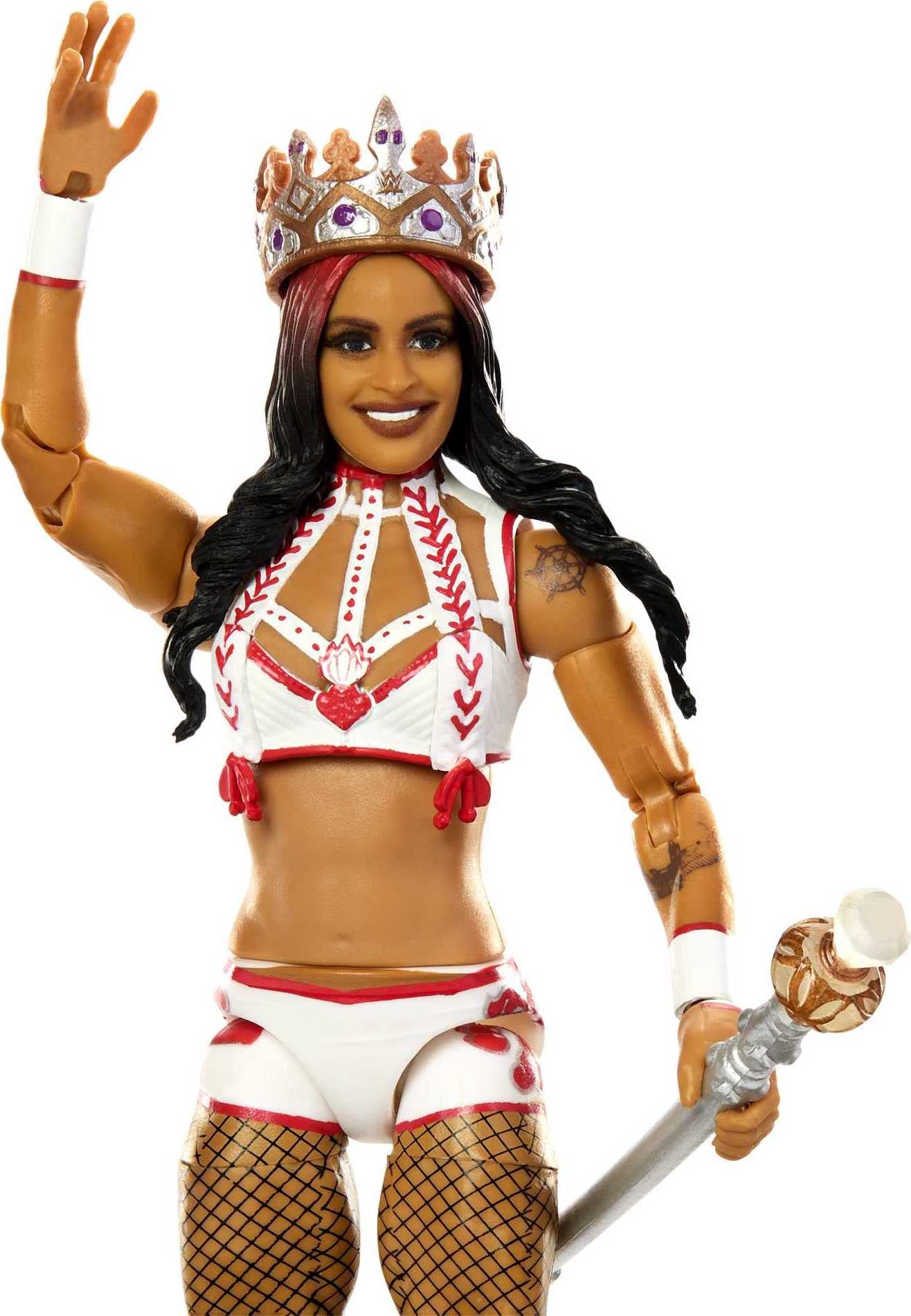 Mattel WWE Elite Collection Action Figure & Accessories, Series #99 Queen Zelina 6-inch Collectible with 25 Articulation Points & Swappable Hands