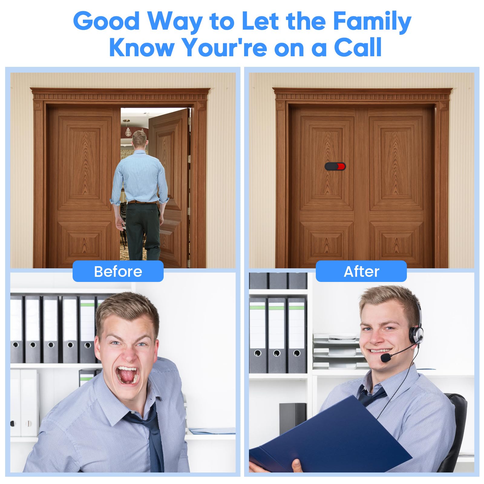 VILLCASE Slide Door Privacy Sign, Vacant Occupied Blank Not Disturb Available Indicator, Open Closed Slide Door Signs for Home Office Restroom Conference Bathroom