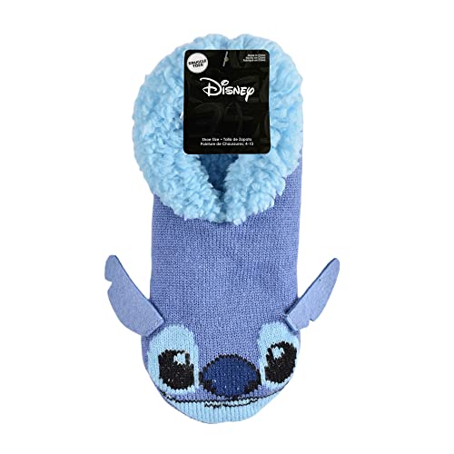 Disney Women's 1-Pack Plush Footlet, Blue, 9/11