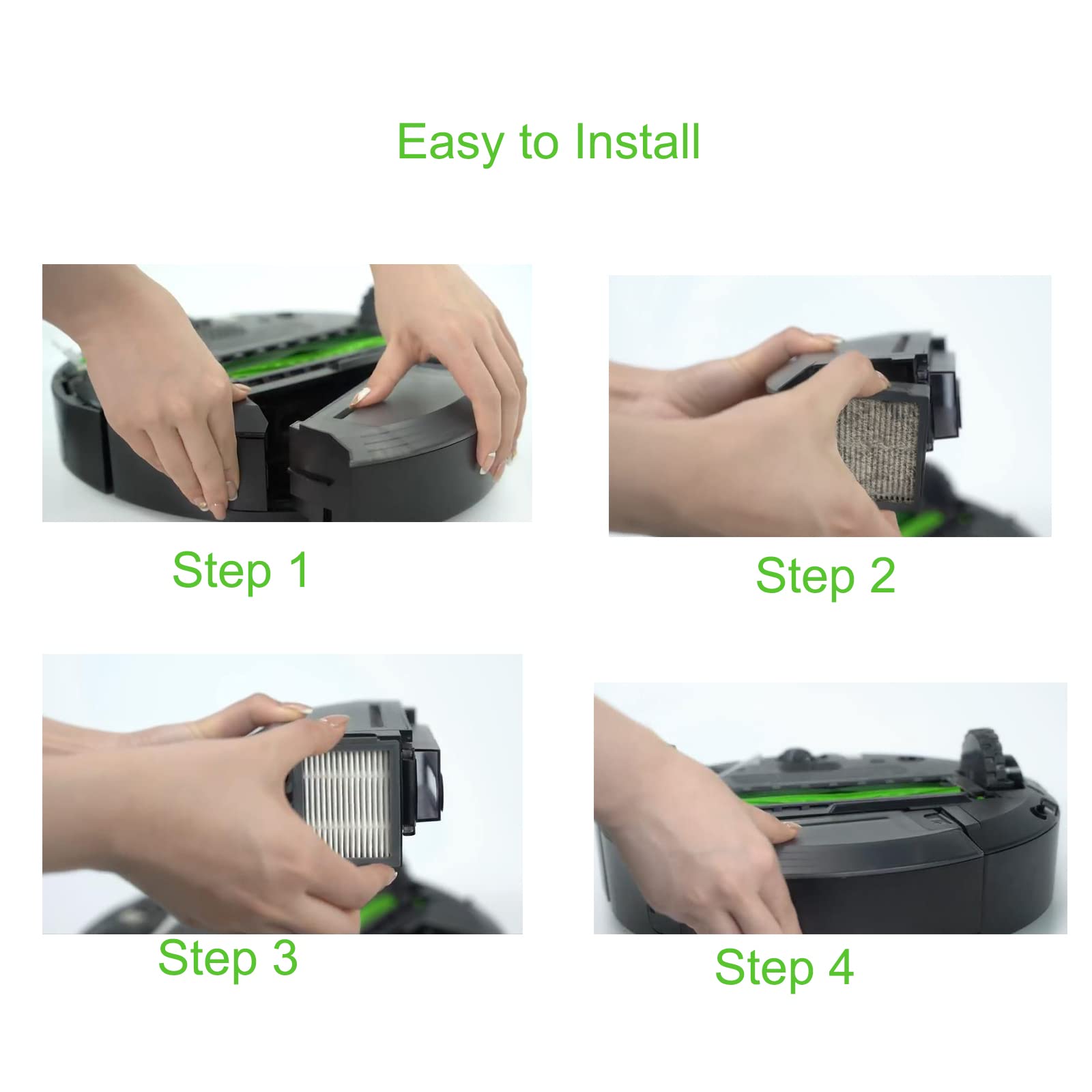 SENNII iRobot Replacement Parts Filter Accessories for Roomba j7 i7 i6 i8 i3 i4 i1 i5 i2+ e5 e6 J/I/E Series Vacuum Cleaner,6-Pack