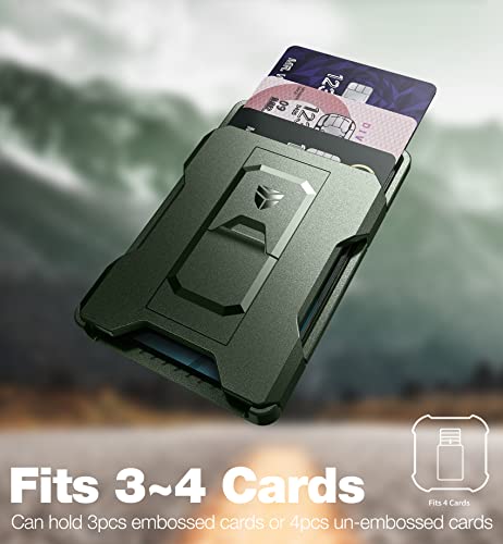Dexnor Phone Card Holder with Foldable Back Stand, Adhesive Phone Wallet Pouch Sleeve Stick on PC Credit Card ID Case with Finger Grip Kickstand for Most Smartphones (Green)