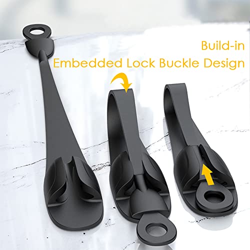 5 Pack Cord Organizer for Kitchen Appliances, Wire Tiday Wrapper Around for Cable Management, Appliance Cord Wrap for Stand Mixers Coffee Maker Pressure Cooker Blender and Fryer, Computer (Black)