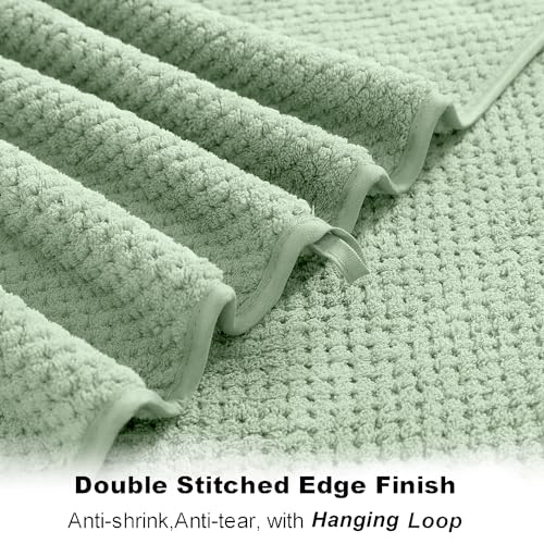 Extra Large Bath Towel Sheet Set 35x70 Inches - Oversized Bath Towels Set,Jumbo Large Microfiber - Quick Dry, Lightweight,Super Soft,Highly Absorbent Towel Set for Bathroom,Hotel,SPA,Pack of 4 (Green)