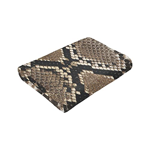 Prexill Snake Skin Soft Flannel Fleece Throw Blanket,Lightweight Warm Microfiber Plush Couch Sofa Bed Blanket (80"x60" Queen-Size for Adults…
