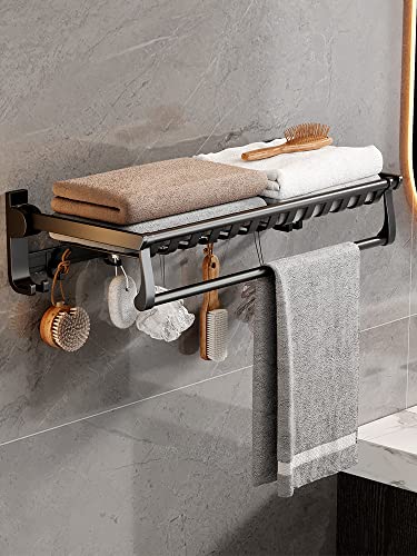 Hanrace 24Inch Towel Racks for Bathroom,Bathroom Storage,No-Drill Towel Rack,Wall Mounted Bath Towel Holder