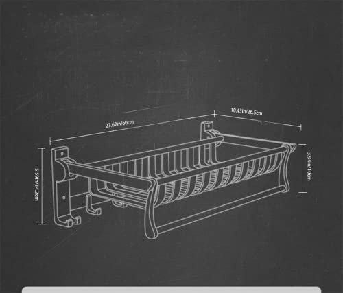Hanrace 24Inch Towel Racks for Bathroom,Bathroom Storage,No-Drill Towel Rack,Wall Mounted Bath Towel Holder